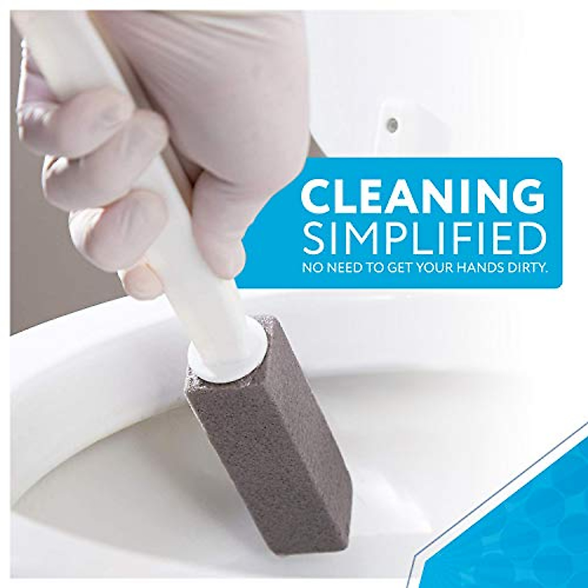 [2 Pack] Pumice Stone Toilet Bowl Cleaner with Extra Long Handle - Limescale Remover - Pumice Toilet Brush - Also Cleans BBQ Grills, Tiles, Tile Grout, & Swimming Pools by Impresa