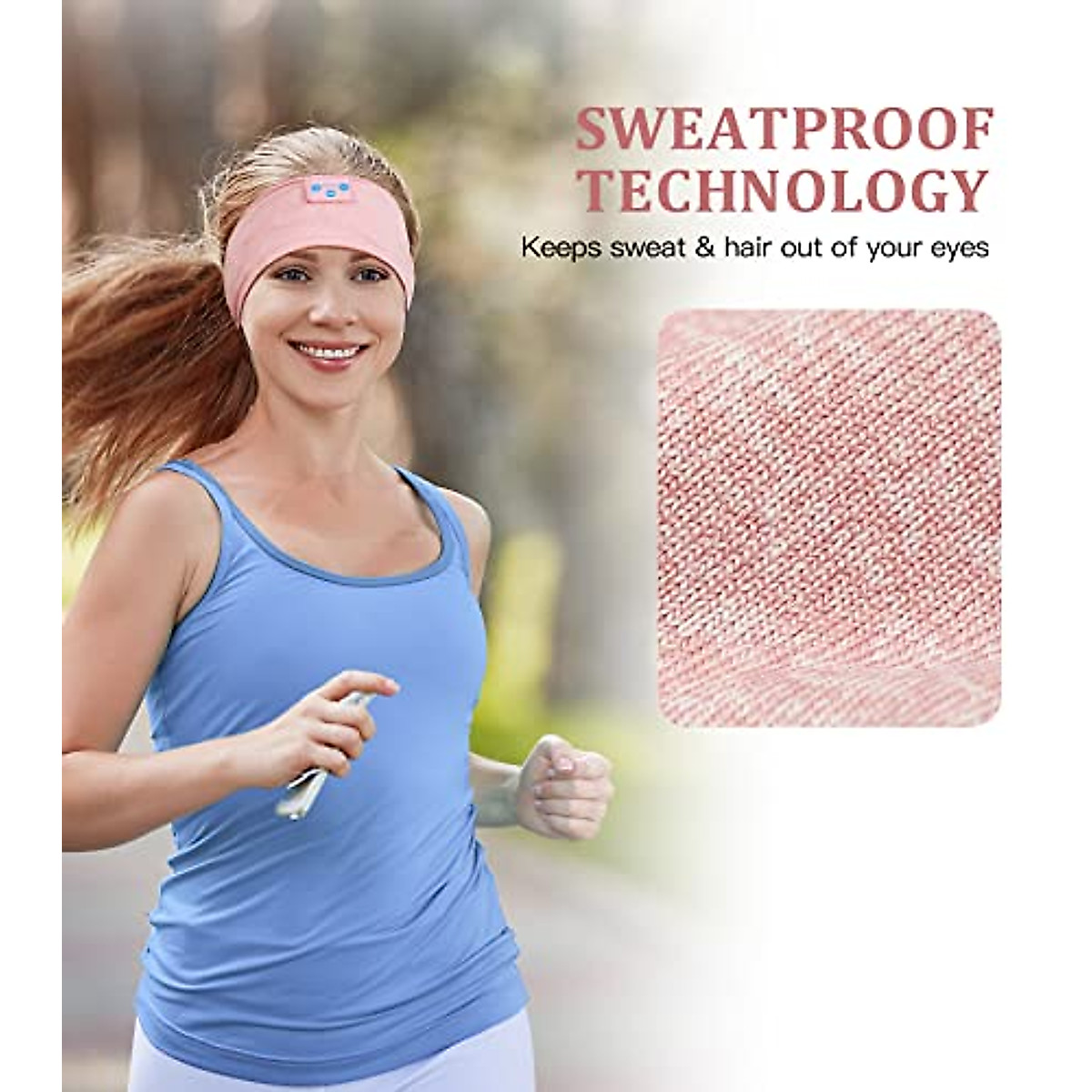 Perytong Bluetooth Headphones for Sleep, Sleep Headphones Headband Soft Sleep Earbuds Bluetooth Headband Headphones,Gifts for Women Sister Mothers Day Birthday Valentine's Day