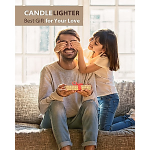 RONXS Lighter Electric Lighter Rechargeable Arc Type C Candle Lighters with LED Battery Display, Flexible Neck Windproof Flameless Plasma Long Lighters for Candle BBQ Camping (Red&Blue)