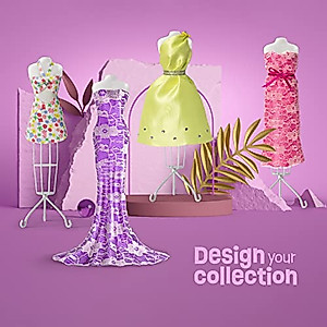 Fashion Design Studio - Sewing Kit for Kids - Girls Arts & Crafts Kits Age 6, 7, 8, 9, 10-12 - Learn to Sketch & Sew with Real Designer Sketchbook - Kid Art Project Gift - Girl Craft Activities Gifts