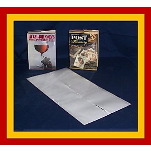 10 - 12" x 26" Brodart Archival Fold-On Book Jacket Covers -- Center-loading, Clear, Mylar, Adjustable