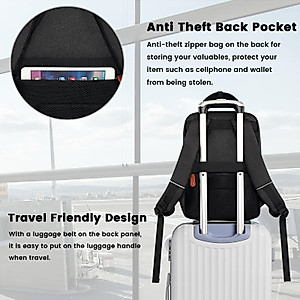 Men's Laptop Backpack, 15.6 Inch Work Backpack for Men & Women, Men's Backpack Purse with USB Charging Port, Teacher Doctor Backpack for Work, Water Resistant College Students Bookbags.