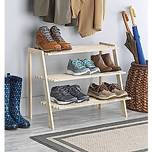 Whitmor 3-Tier Wood Shoe Shelves