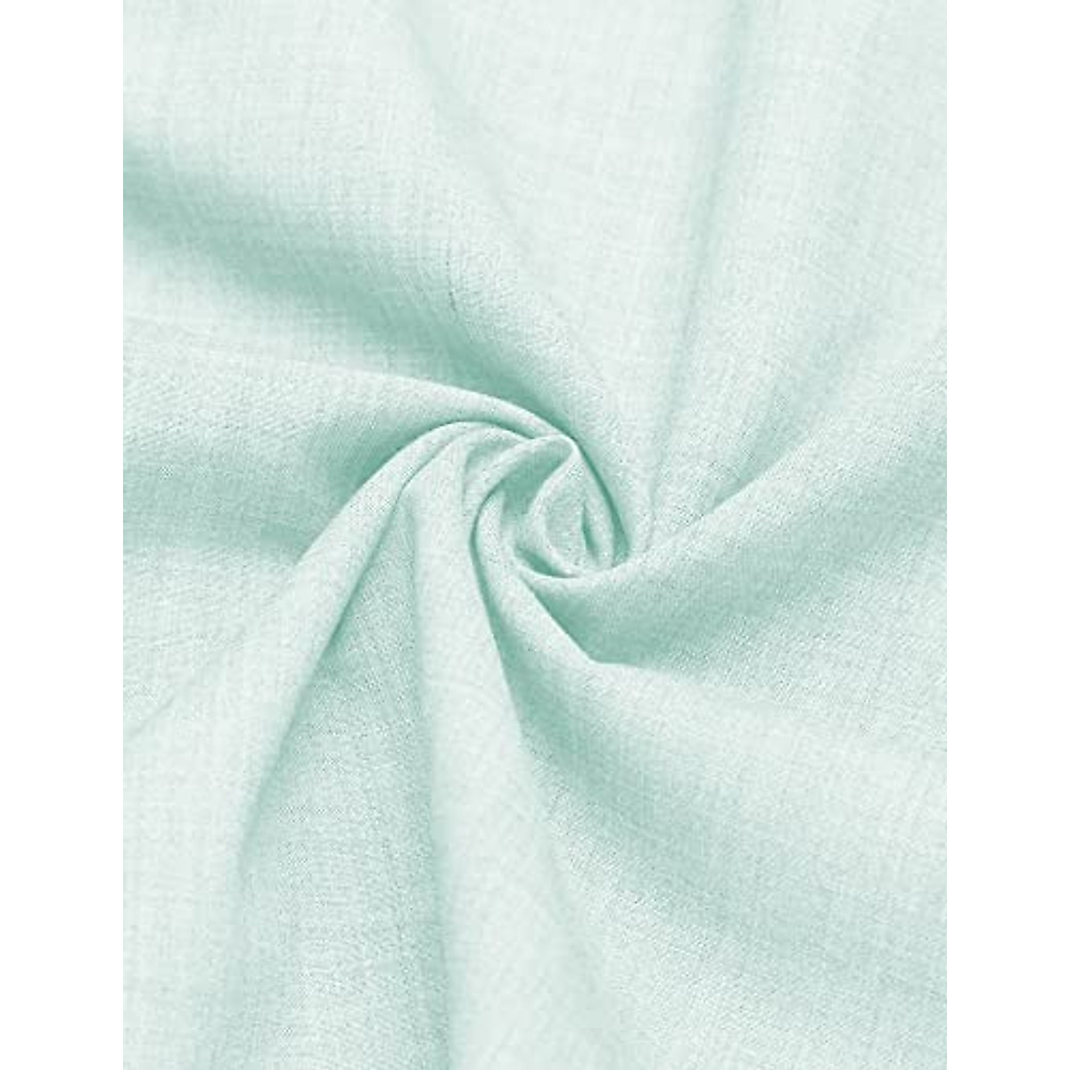 COOFANDY Mens Shirt Casual Button Down Chambray Plain Dress, Linen - Light Green, Large, Short Sleeve