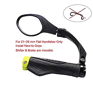 Hafny Handlebar Bike Mirror, Stainless Steel Lens Mirror, Bicycle Rearview Mirror, Safety Reflector, E-bike Mirror, Cycling Mirror, HF-MR081