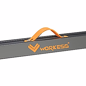 WORKESS Saw Horses 2 Pack, Heavy Duty Folding Portable Saw Horses Table 2200 Lbs Load Capacity with 2x4 Support Legs, Fast Open Legs and Easy Grip Handle for Woodworking.