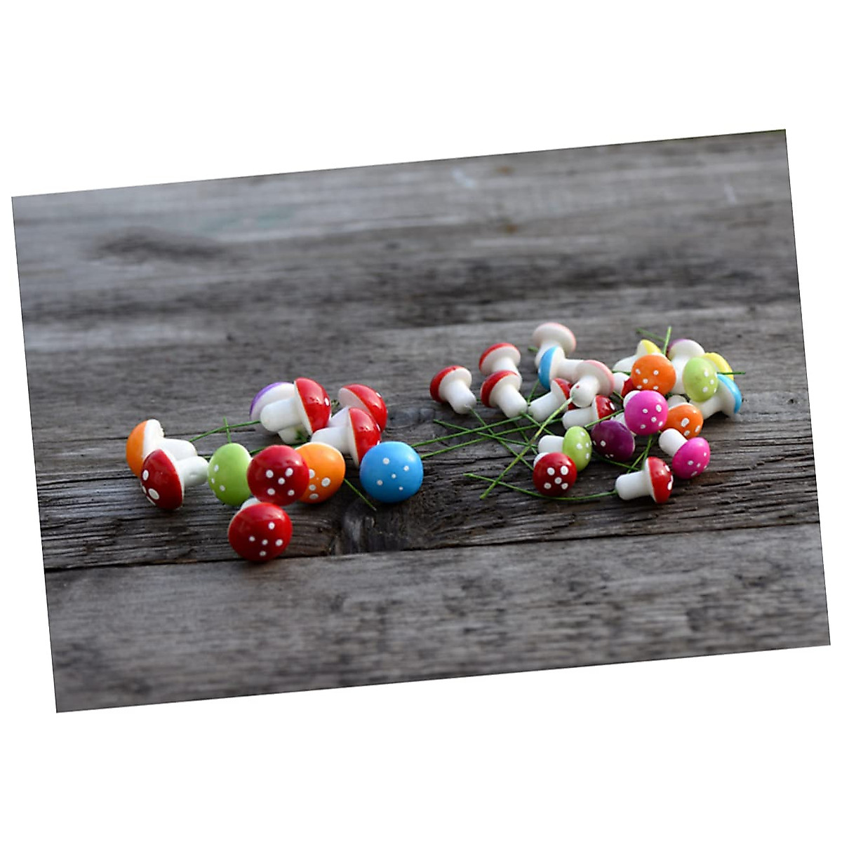 Hoement 20pcs Mini Foam Mushroom Flower Pots Mushroom Miniature Mushroom Mini Mushrooms Picks Bonsai Micro Landscape Fairy Garden Mushroom Mini Mushrooms for Fairy Garden Material Large