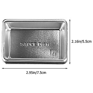 Hemoton 100pcs Disposable Sauce Dishes Seasoning Dishes Sushi Dipping Bowl Saucers Bowl Mini Appetizer Plates, 2.2 x 3 x 0.4 Inch