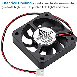 GDSTIME 50mm x 50mm x 12mm 24v Dual Ball Bearing Brushless Cooling Fan