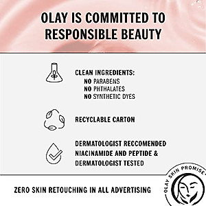 Olay Regenerist Niacinamide + Peptide 24 Hydrating Face Moisturizer with Vitamin B3 for Stronger Skin Barrier 1.7 oz, includes Whip Travel Size for Dry Skin