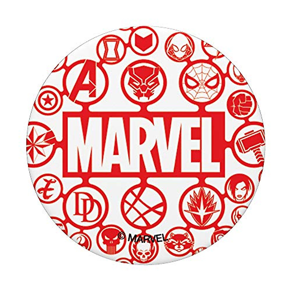 Marvel Logo Red Super Hero Icons PopSockets PopGrip: Swappable Grip for Phones & Tablets