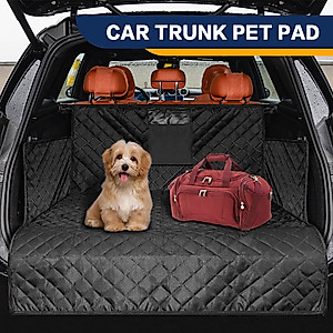 Middrivr Car Trunk Mat, Waterproof Cargo Liner for SUV, Rear Seat Cover Mat, Oxford Cloth, Universal Fit, Black