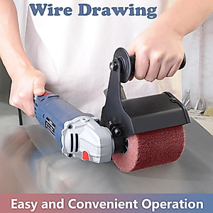 Dobetter Metal Burnishing Machine, 1300W Surface Conditioning Tool, 6 Variable Speed Stainless Steel Polisher with Auxiliary Handle and Protection Dust Hood -DBWDM13