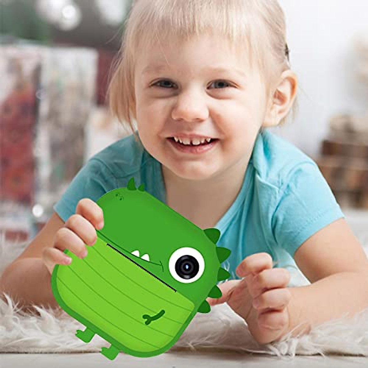 Kids Instant Print Camera | Mini Kids Camera with 2.4in HD Large Screen & Dual Lens - Kids Selfie Digital Camera Electronic Travel Game for Boys and Girls Birthday Gifts Huugy