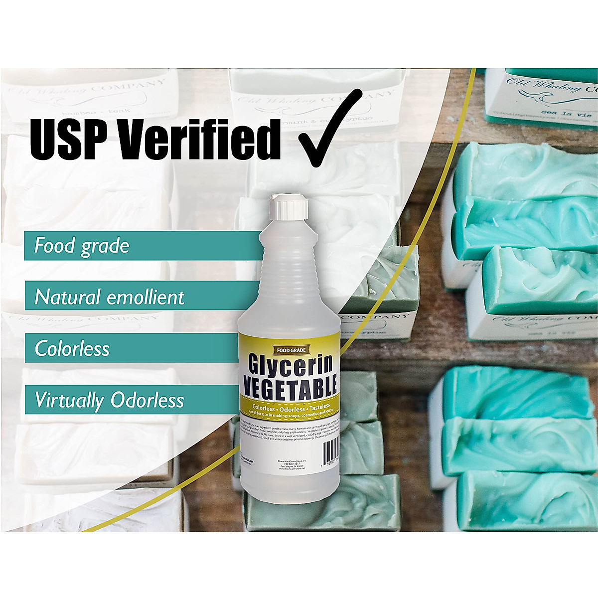 Sanco Industries Vegetable Glycerin - 1 Quart (32oz) - All Natural, USP Grade - Food Grade Liquid Glycerin