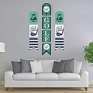 Big Dot of Happiness Par-Tee Time - Golf - Hanging Vertical Paper Door Banners - Birthday or Retirement Party Wall Decoration Kit - Indoor Door Decor