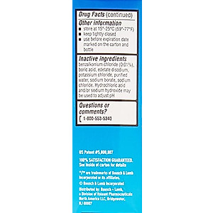 Eye Drops by Bausch & Lomb, for Dry Eyes & Redness Relief, 30 mL