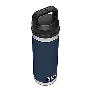 YETI Rambler 18 oz Bottle, Vacuum Insulated, Stainless Steel with Chug Cap, Navy