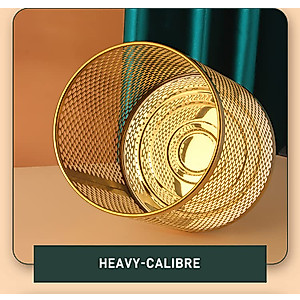 QOBIMOON Mesh Wastebasket Round Mesh Stainless Steel Wastebasket Trash Can Recycling Bin for Home, Office, Bathroom, Bedroom & Kitchen, 3.5 Gallon / 12L, 11" H x 10" D Garbage Can-Rose Gold