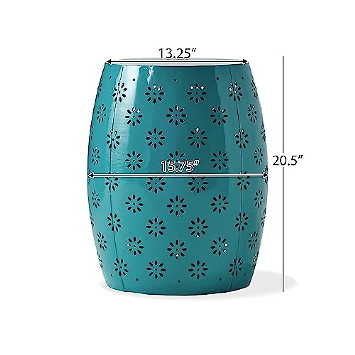 Christopher Knight Home Soleil Outdoor 15" Iron Side Table, Teal