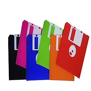 Floppy Disk Retro Silicone Drink Coaster-Floppy Disk, A Set of 6 for Desktop Protection and Prevent Furniture Damage, Small to-Do Notepad