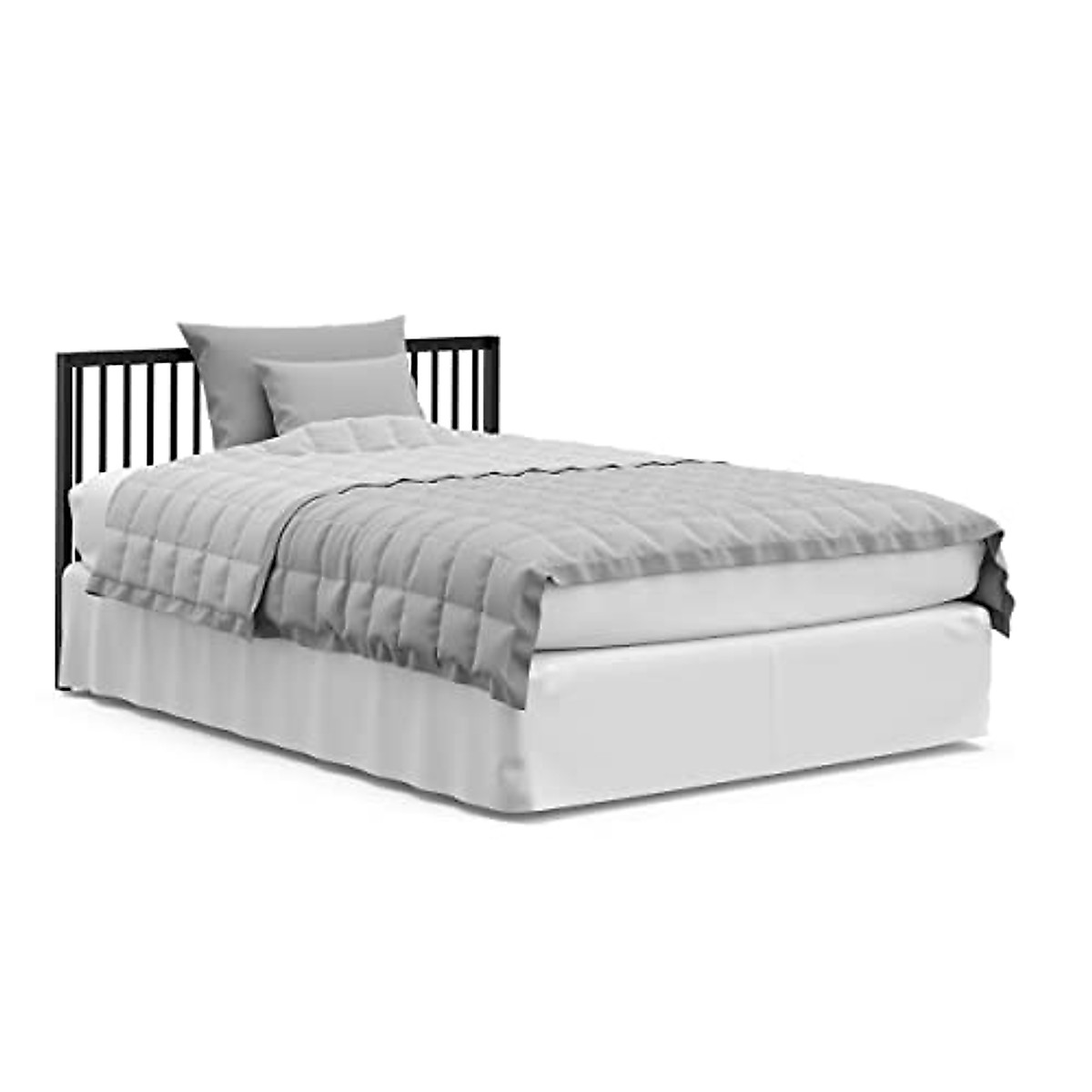 Graco Teddi 5-in-1 Convertible Crib with Drawer (Black) – GREENGUARD Gold Certified, Crib with Drawer Combo, Full-Size Nursery Storage Drawer, Converts to Toddler Bed, Daybed and Full-Size Bed