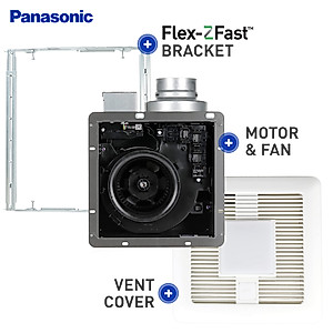 Panasonic FV-0511VKL2 WhisperGreen Select Ventilation Fan with LED Light - 50-80-110 CFM - Quiet Bathroom Fan