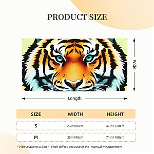 Little fat tiger head Printed Banners Personalized Party Banner Photo Text Background Banner Wall Banner for Halloween Party Home Decorations or Backdrops