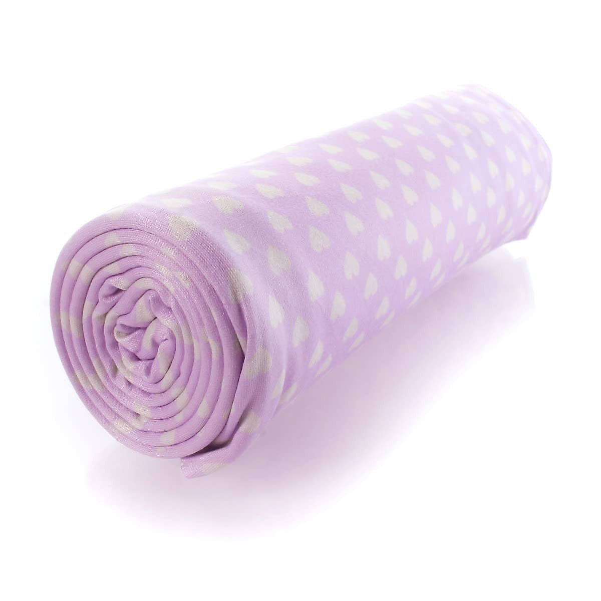 Sage Green White Hearts DBP Fabric - Double Brushed Polyester 4 Way Stretch - 1/2 Yard