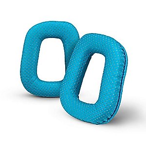 BRAINWAVZ Upgraded Earpads for Logitech G35 G930 G430 F450 Headphones - Made with Premium Vegan Leather, Genuine Memory Foam, Improves Comfort, Sound Isolation Ear Pads (Turquoise)