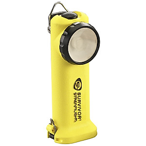 Streamlight 90513 Survivor 175-Lumen Rechargeable Safety-Rated Firefighter Right Angle Flashlight with AC/DC Charging, Yellow