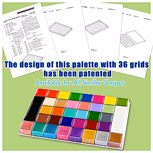 CCbeauty Professional 36 Colors Face Body Paint, Large Cream Face Painting Palette Kit, Non Toxic Hypoallergenic FacePaint for Halloween SFX Special Effects Costume Cosplay Makeup