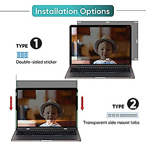17 Inch Laptop Privacy Screen Filter Compatible with HP/Dell/Acer/Samsung/Lenovo/Toshiba,etc and Other 17" Screen 16:10 Widescreen Display Laptop Privacy Screen Anti-Blue and Anti-Glare Protector with Webcam Cover