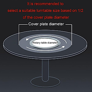 8-28 Inch Aluminium Lazy Susan Turntable Bearing Round Table Swivel Base Rotating Bearing Turntable 360 Degree Rotating For Dining Table TV Computer Monitor