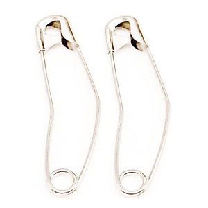 Swifthorse Curved Safety Pin 100 Count,1.5 in inch （Size 2） Safety Pin for Sewing