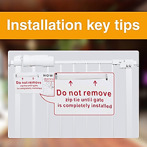 BELABB Extra Wide Baby Gate Tension Indoor Safety Gates White Metal Large Pet Gate Pressure Mounted Walk Through Long Dog Gate for The House Doorways Stairs (62.2 Inch-66.9 Inch/158cm-170cm, White)