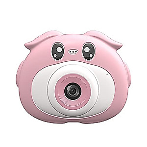 Niaviben Digital Camera for Kid's Cute Cartoon 1080p HD Mini Front and Rear Dual Camera Children's Digital Camera Pink