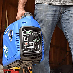 DuroMax XP2200EH Dual Fuel Portable Inverter Generator-2200 Watt Gas or Propane Powered Tailgate, Camping & RV Ready, 50 State Approved, Blue