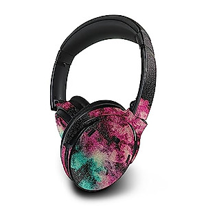 MightySkins Glossy Glitter Skin Compatible with Bose QuietComfort 45 Headphones Magenta Smoke | Protective, Durable High-Gloss Glitter Finish | Easy to Apply | Made in The USA