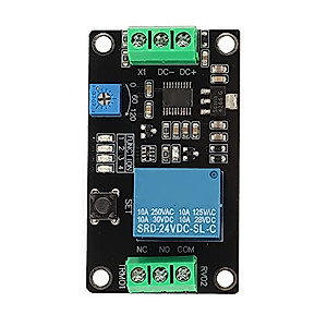 Time Delay Relay Module, Time Delay Relay Timer Relay Module, Delayed Disconnection Delayed Closing Self Locking Delay Switch for Industrial Control (DC24V)