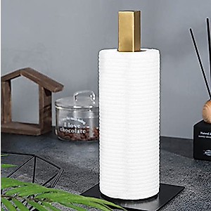 Heavy Standing Paper Towel Holder, Weighted Sturdy Holder for Paper Towel Rolls