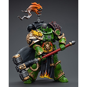 Pipigirl JoyToy 40K Space Marine Genuine License 1/18 Action Figure, Ultramarines Intercessors, 4.88 inch Models Space Marines Action Figures Kits (Salamanders Captain Adrax Agatone)