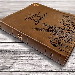 Hand Lettered and Laser Engraved NIV Journaling Bible, Personalized Gift, Custom Name Engraving Available