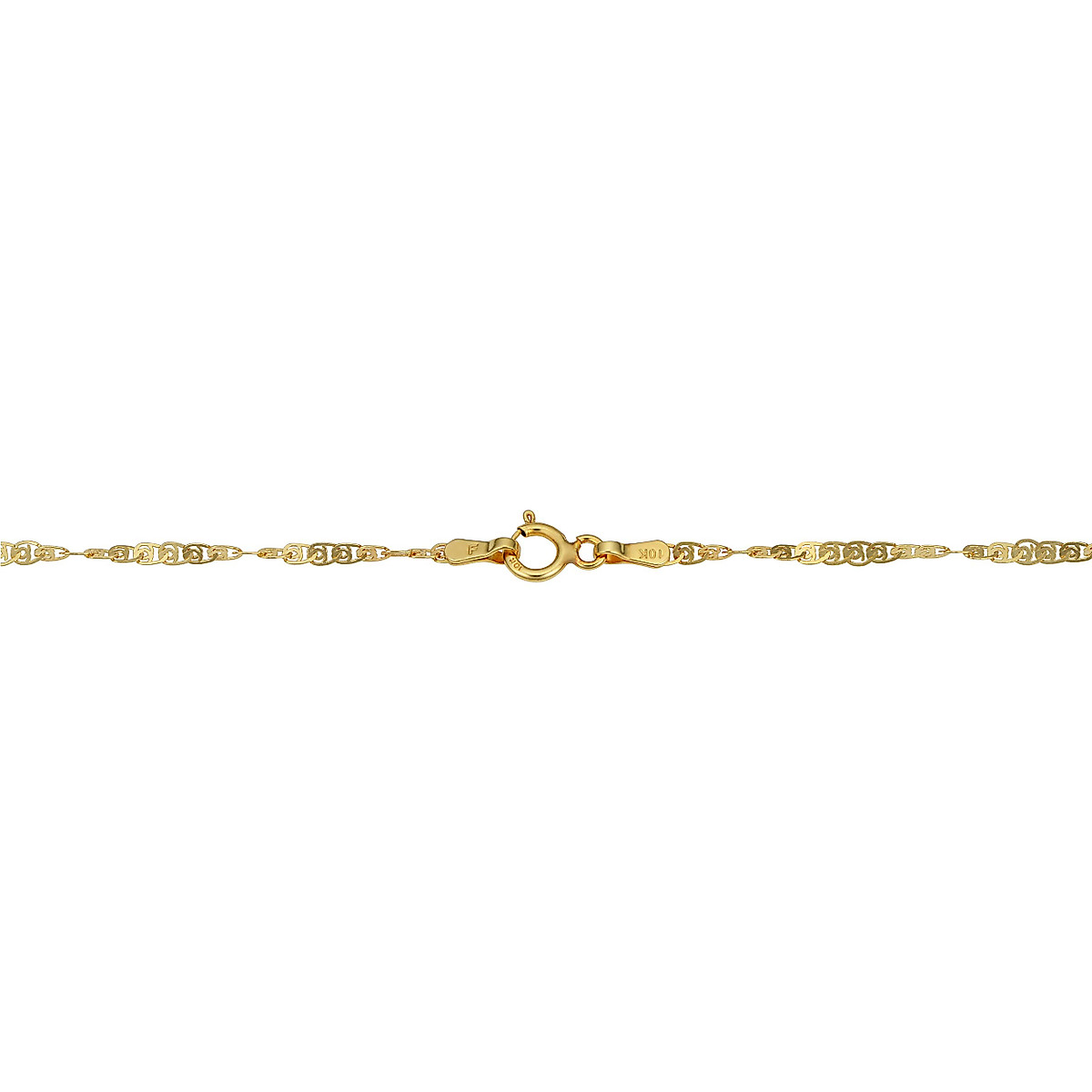 Kooljewelry 10k Yellow Gold Flat Twisted Love Link Bracelet (1.8 mm, 7.5 inch)
