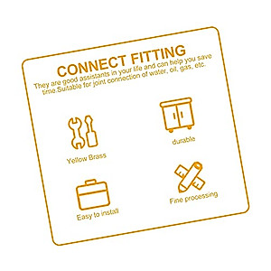 VILLCASE 2pcs 90 Valve Connector Gas Fitting Connector Hose Fittings Brass Pagoda Fitting Joint Water Filter Elbow Connect Elbow Quick Connect Water Fittings Copper