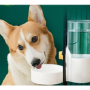 Kenond 40oz Hanging Automatic Pet Food Water Dispenser, Auto Gravity Pet Feeder and Waterer Set, Cage Cat Food Bowl Dog Feeding Station for Puppy and Kitten Rabbit Chinchilla Hedgehog Ferret …