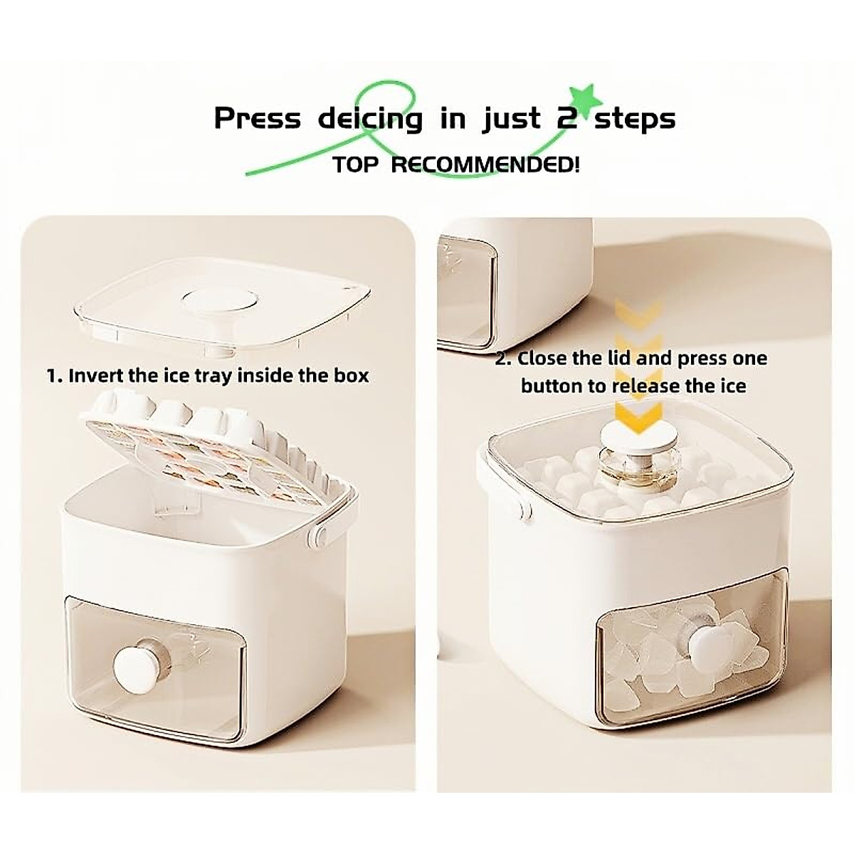 Portable Ice Maker, Countertop Ice Cube Machine with Clear Window, White