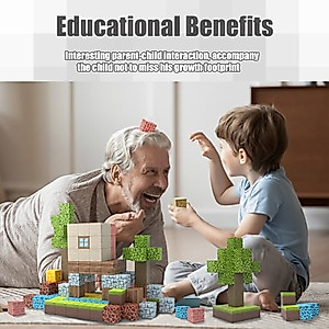 154pcs,Magnetic Building Blocks,Gifts for 3+ Children, Fidget Cubes Construction Toys,STEM Montessori Sensory Toys for Toddlers Gifts for 3+ Years Old Girls Boys