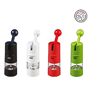Kuhn Rikon Adjustable Ratchet Grinder with Ceramic Mechanism for Salt, Pepper and Spices, 8.5 x 2.25 inches, White