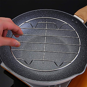 Cooking Rack Round, 9-Inch Stainless Steel Round Rack for cooking Cooling Steaming Baking, Fit Air Fryer Stockpot Instant Pot Pressure Cooker, 2 PACK -Oven & Dishwasher Safe